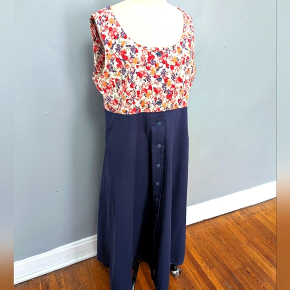 Vintage | Dresses | Vintage Handmade Button Front Cottagecore Modest ...